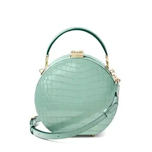 ASPINAL OF LONDON Hat Box Top Handle Bag - Green