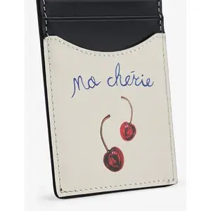 DUKE + DEXTER Cherry Printed Leather Card Holder - Multi