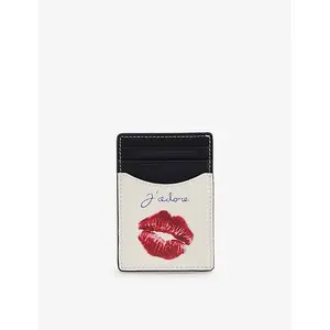 DUKE + DEXTER Kiss Printed Leather Card Holder - Multi