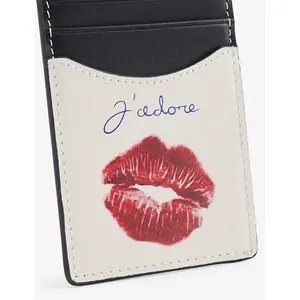 DUKE + DEXTER Kiss Printed Leather Card Holder - Multi