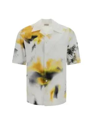 Alexander McQueen Obscured Flower Buttoned Bowling Shirt - Multi