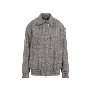 GOLDEN GOOSE Golden Goose Herringbone Bomber Jacket - Grey
