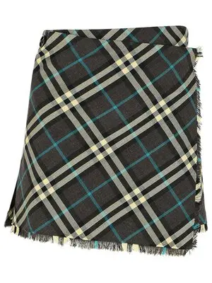 Burberry Burberry Check-Pattern Mini Skirt - Multi
