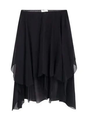 Chloé Chloé Asymmetric Midi Skirt - Black