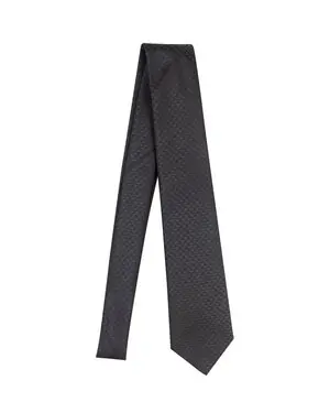 Emporio Armani Emporio Armani Monogram Jacquard Tie - Black