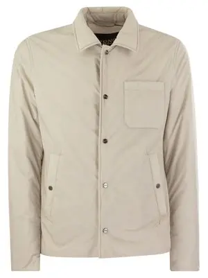 Herno Long-sleeved Button-up Shirt Jacket - Beige