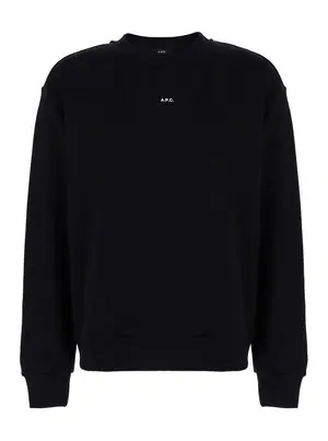A.p.c. Logo Detailed Crewneck Sweatshirt - Black