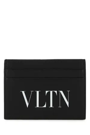 Valentino Garavani Vltn Logo Printed Cardholder - Black