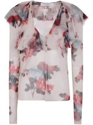 Philosophy Di Lorenzo Serafini Philosophy Di Lorenzo Serafini Tulle Printed Blouse Multi