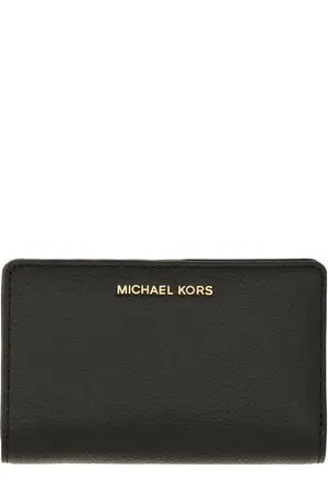 Michael Kors Logo Lettering Medium Wallet - Black