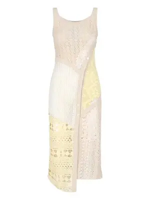 MARINE SERRE Marine Serre Panelled Crochet Dress - Multi