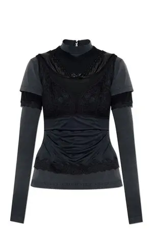 Balenciaga Balenciaga Layered Long-Sleeved Top - Black