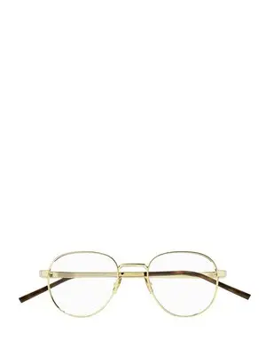 Saint Laurent Saint Laurent Eyewear Round Frame Glasses - Gold