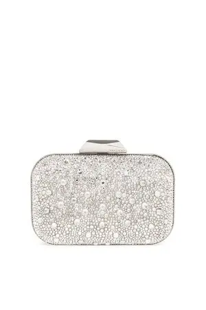 JIMMY CHOO Jimmy Choo Embellished Clutch - Silver