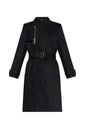 Burberry Burberry Double-Breasted Belted Trench Coat - Black