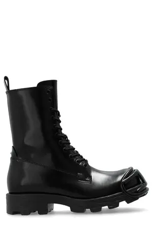 DIESEL® Diesel D-Hammer Lace-Up Ankle Boots - Black