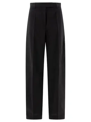 Sportmax Sportmax Ampezzo Mid-Rise Wide Leg Trousers - Black