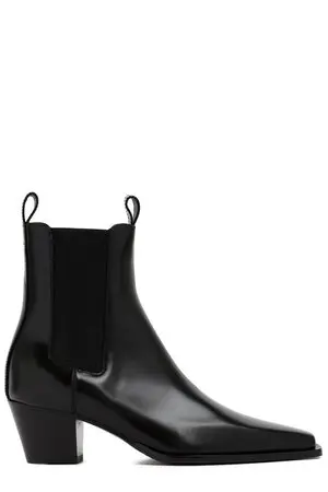 TOTEME Totême City Pointed-Toe Chelsea Boot - Black
