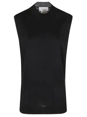 Sportmax Sportmax Crewneck Fine-Knit Top - Black