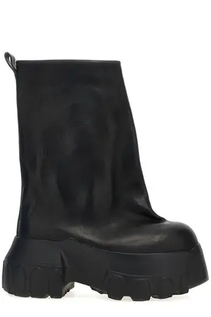 Rick Owens Flared Mega Tractor Boots - Black