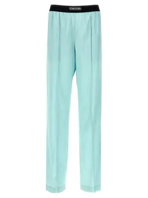 TOM FORD Stretch Satin Pj Pants Blue