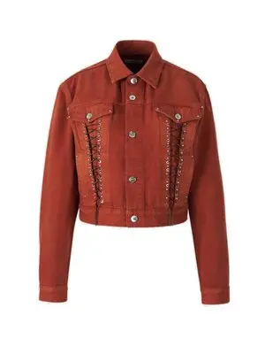 Rabanne Paco Rabanne Buttoned Cropped Jacket - Red