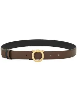 FERRAGAMO Gancini Reversible Belt - Brown