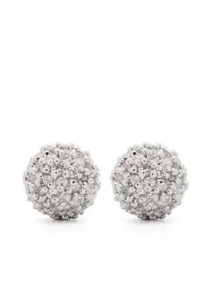 Eddie Borgo Pavé Dome Earrings - Silver