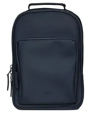 Rains Zipped Backpack With Logo - Navy