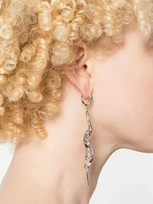 Eddie Borgo Spiraled Ribbon Earrings - Silver