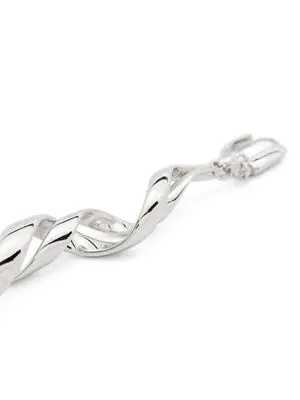 Eddie Borgo Spiraled Ribbon Earrings - Silver