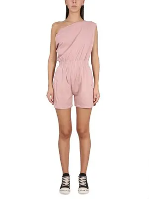 Rick Owens Rick Owens DRKSHDW Anthena One-Shoulder Playsuit - Pink