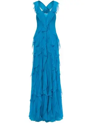 Alberta Ferretti Ruffled Gown