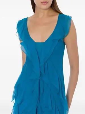 Alberta Ferretti Ruffled Gown