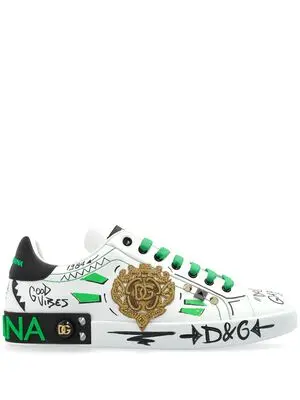 Dolce & Gabbana Logo-patch Sneakers - White