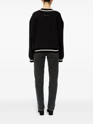 MAISON MARGIELA Logo-knit Jumper - Black