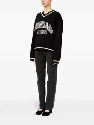 MAISON MARGIELA Logo-knit Jumper - Black
