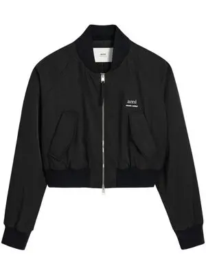 AMI Paris Logo-lettering Bomber Jacket