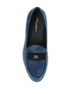 Dolce & Gabbana Velvet Loafers - Blue