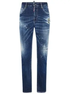 Dsquared2 Distressed Slim Jeans - Blue