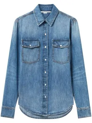 Stella McCartney Logo-patch Denim Shirt - Blue