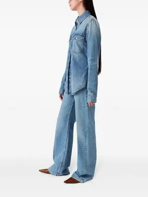 Stella McCartney Logo-patch Denim Shirt - Blue