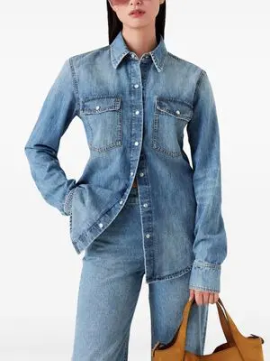Stella McCartney Logo-patch Denim Shirt - Blue