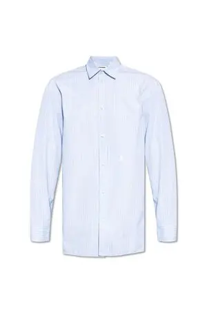 JIL SANDER Logo Embroidered Striped Shirt - Multi