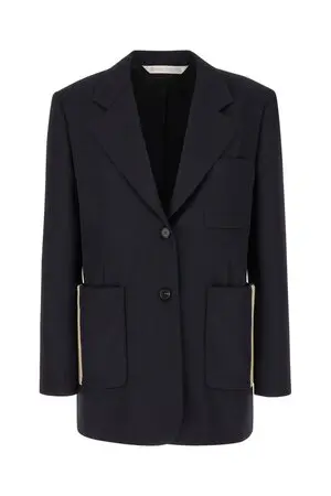 Palm Angels Palm Angels Tape-Detailed Single-Breasted Blazer - Black