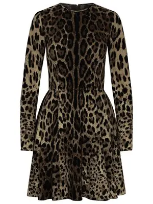 Dolce & Gabbana Dolce & Gabbana Leopard-Print Mini Dress - Multi