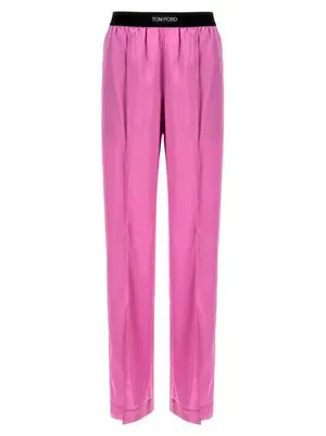 TOM FORD Stretch Satin Pj Pants Purple