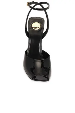 Saint Laurent Peep Toe Wedge - Nero