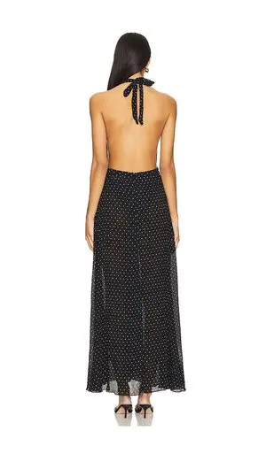 Lioness District Maxi Dress - Onyx Polka | Editorialist