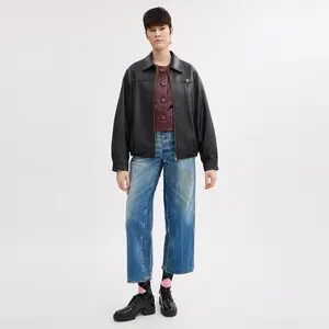 COACH Heritage C Plaque Leather Jacket